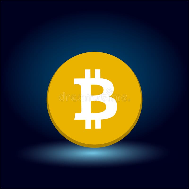 Vector Flat Bitcoin SV BSV Token Symbol on Blue Background Editorial ...