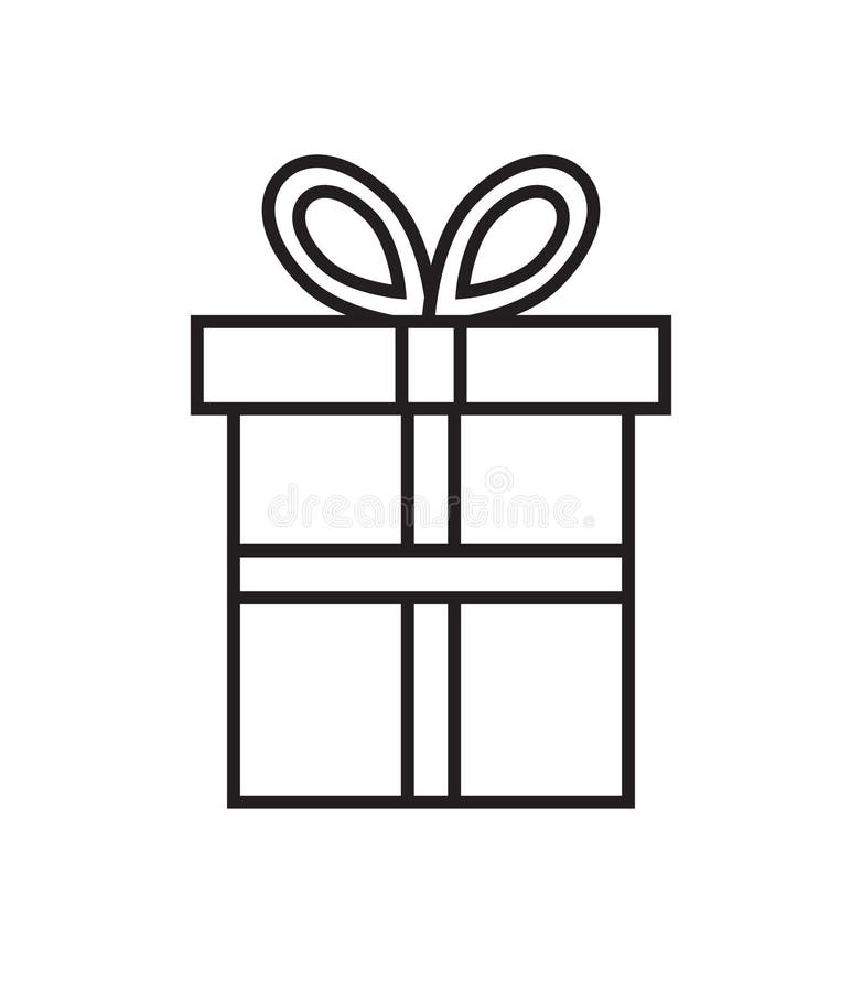 Present outline icon stock vector. Illustration of simple - 115448069