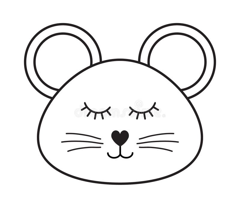 Mouse Face Outline Stock Illustrations – 1,036 Mouse Face Outline Stock ...