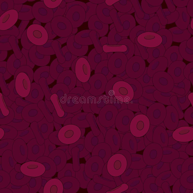 Vector Flat Blood Cell Seamless Pattern Illustration. Streaming ...