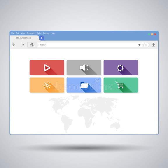 Vector flat browser design stock vector. Illustration of application ...
