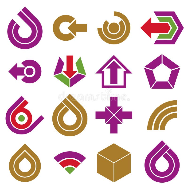 Vector Flat Business and Corporate Graphic Symbols Collection. S Stock ...