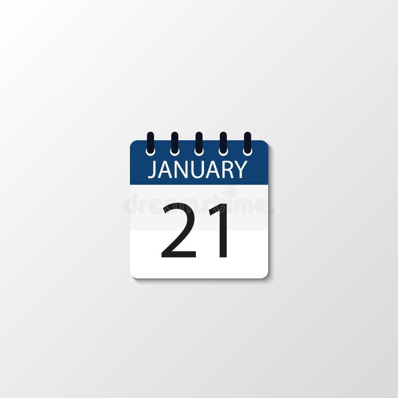Vector Flat daily Calendar Icon. Day , Month , January Stock ...