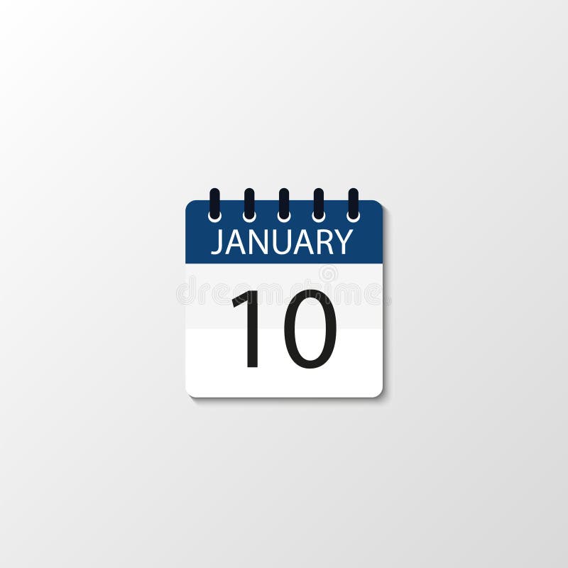 Vector Flat daily Calendar Icon. Day , Month , January Stock Vector ...