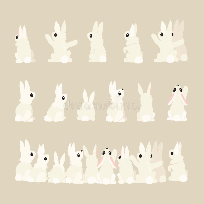 Rabbits stock vector. Illustration of breed, black, animal - 56596940
