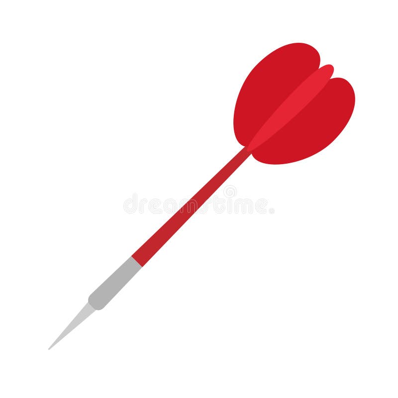 Vector Flat Cartoon Colored Dart Stock Vector - Illustration of goal ...