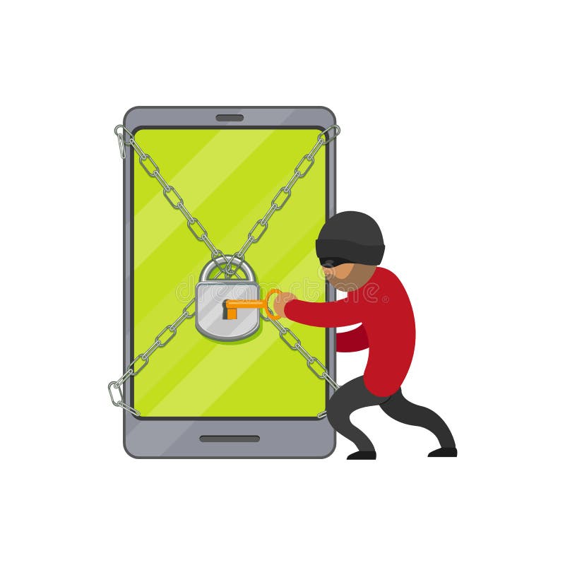 Cartoon Hacker Fishing for Data from Laptop, Stock Vector ...