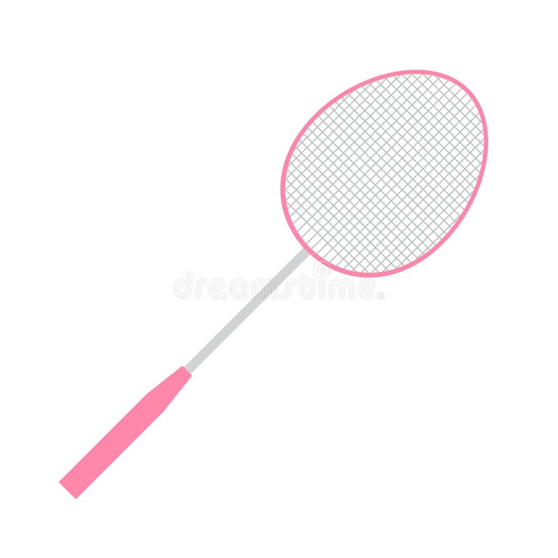 Pink Badminton Shuttlecock Icon Isolated on Blue Background. Sport ...