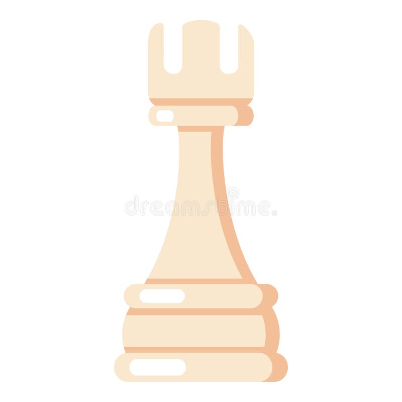 Vector Flat Chess Rook Icon Stock Vector - Illustration of logo ...