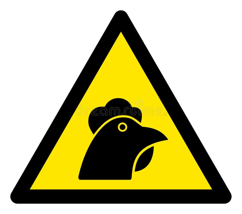 Chicken Warning Mosaic Icon of Spheric Items Stock Vector ...
