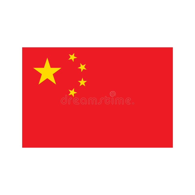 Vector flat Chinese flag stock vector. Illustration of nation - 272883045