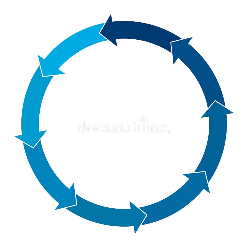 Blue Circle Arrows for Chart. Stock Vector - Illustration of business ...