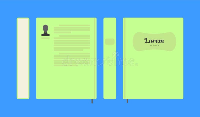 Vector Flat Colorful Book Layout Stock Illustration - Illustration of ...