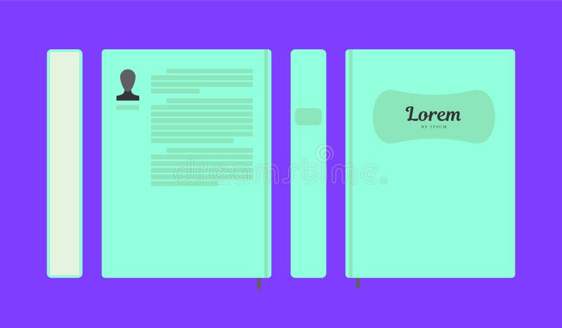 Vector Flat Colorful Book Layout Stock Illustration - Illustration of ...