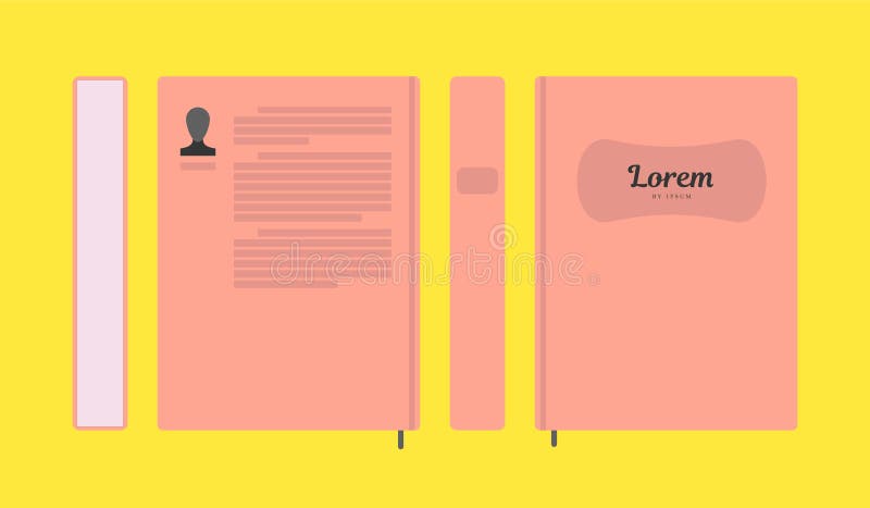 Vector Flat Colorful Book Layout Stock Illustration - Illustration of ...