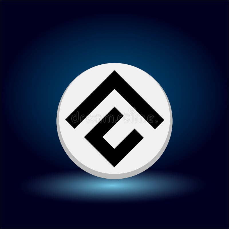 Vector Flat Conflux CFX Token Symbol on Blue Background Editorial Stock ...