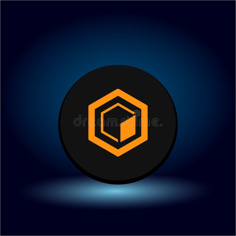 Vector Flat Core CORE Token Symbol on Blue Background Editorial Stock ...