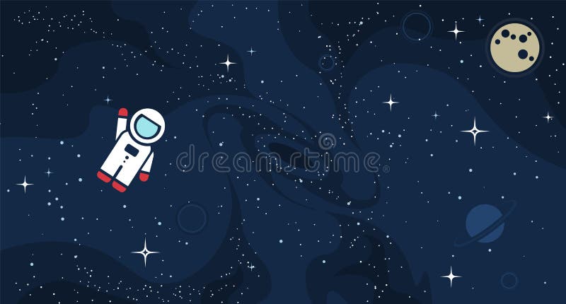 Vector Flat Cosmos Design Background Stock Vector - Illustration of ...