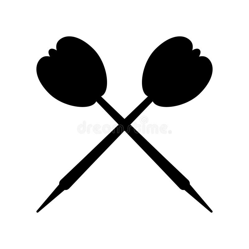 Silhouette of a Darts Player, Vector Drawing Stock Vector ...