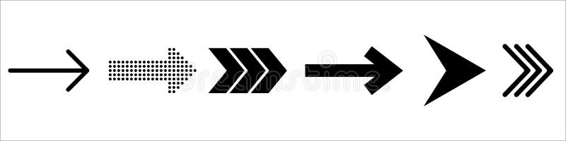 Vector Flat Design. Arrow Pointer Icon Illustration Stock Vector ...