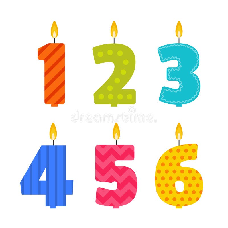 Birthday Candle Number 5 Stock Illustrations – 173 Birthday Candle ...