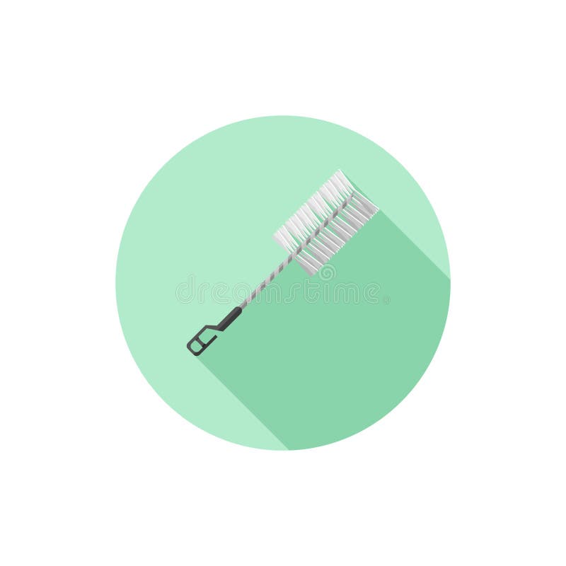 Vector Flat Design Bottle Brush Stock Vector - Illustration of bucket ...