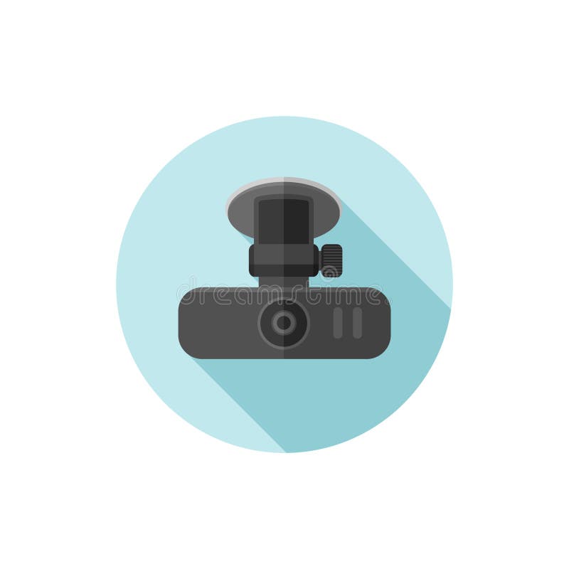 Vector Flat Design Car Dash Cam Stock Vector - Illustration of camera ...
