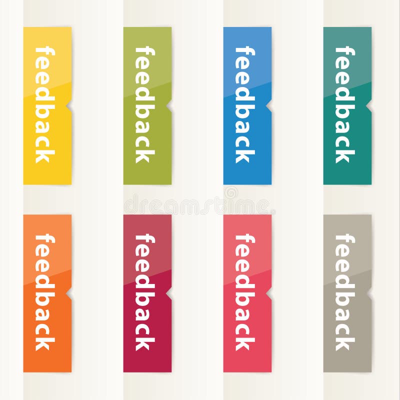 Vector Flat Design Feedback Buttons. Modern Feedback Buttons in Stock ...