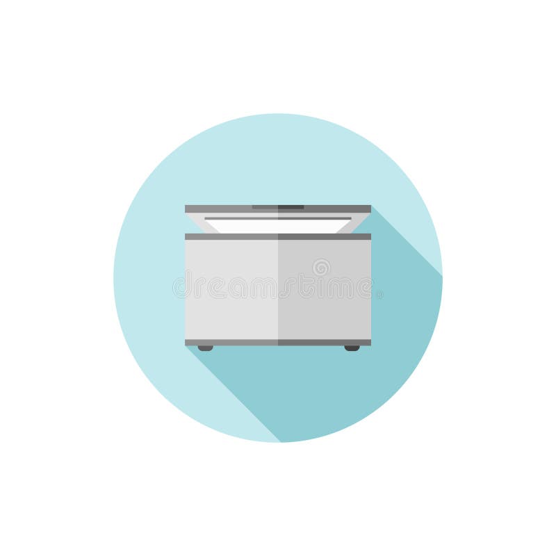 Vector Flat Design Icon Freezer Stock Illustration - Illustration of ...