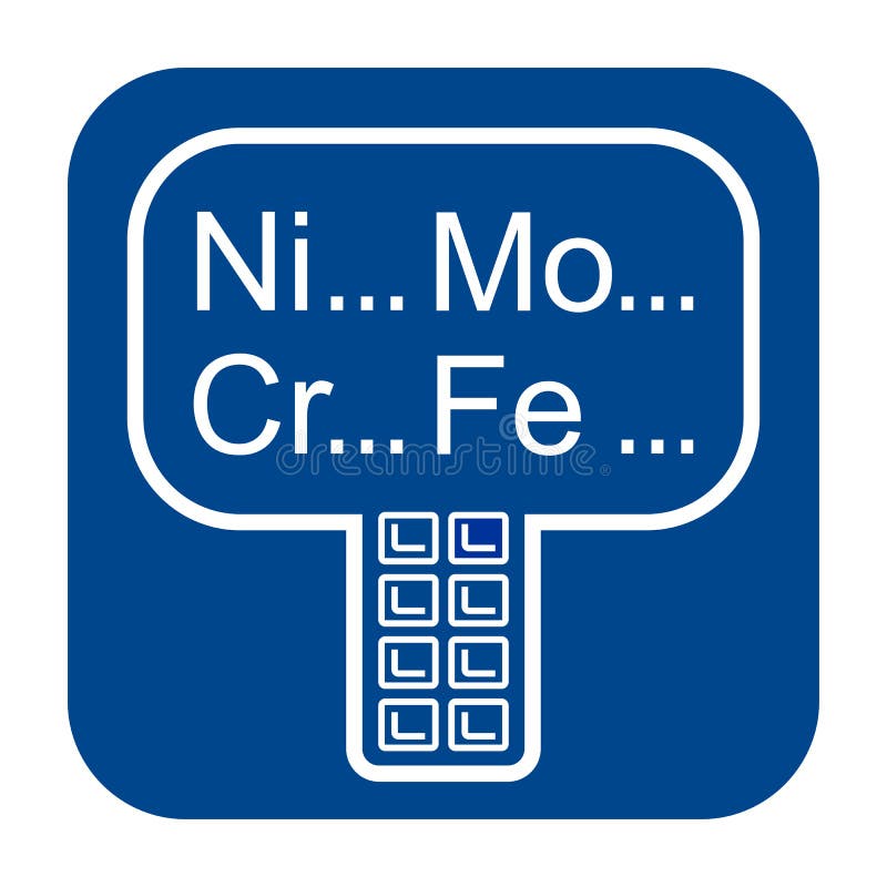 Vector Flat Design Icon of Positive Material Identification. Stock ...