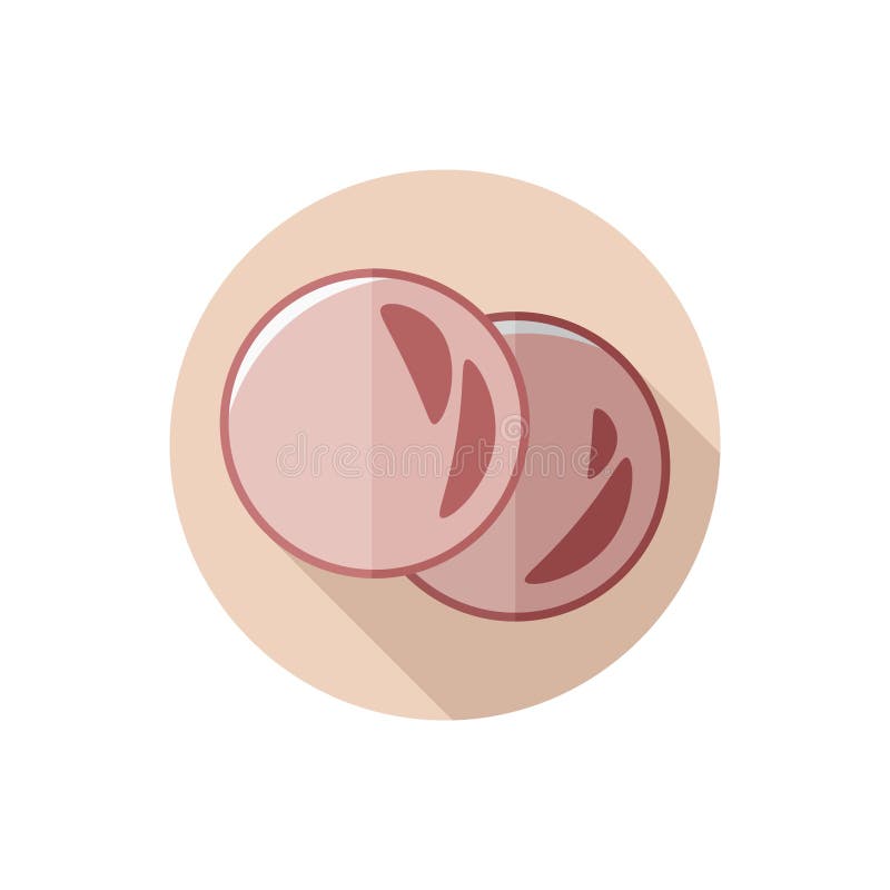 Flat design Ham stock illustration. Illustration of dinner - 139629620