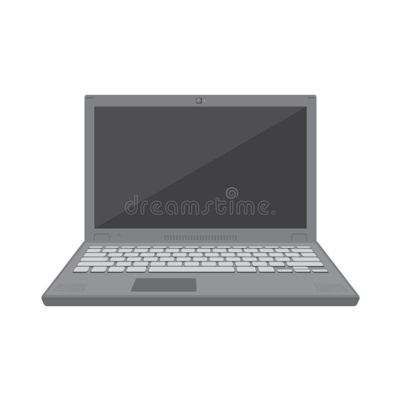 Laptop Outline Vector Illustration Stock Vector - Illustration of book ...