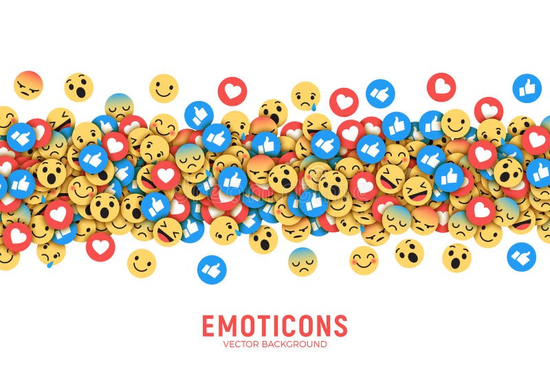 Vector Flat Modern Emoji Conceptual Background Editorial Stock Image