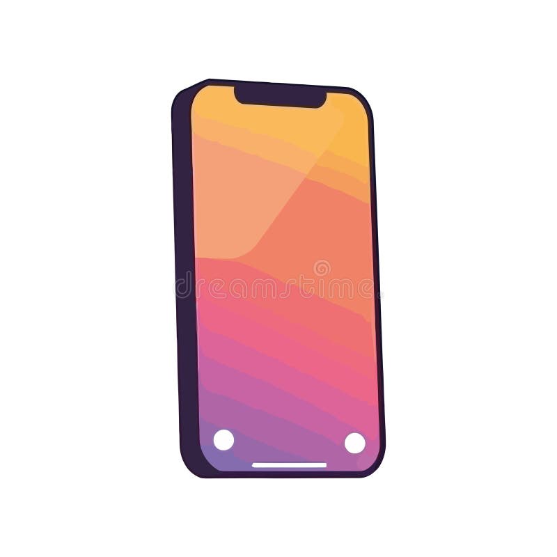 Vector Flat Design Modern Phone Technology Stock Vector - Illustration ...
