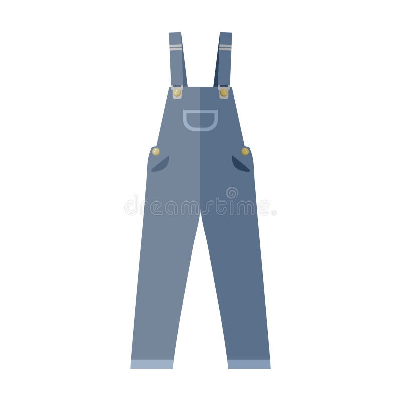 Vector Flat Design Overall stock vector. Illustration of angled - 234016376