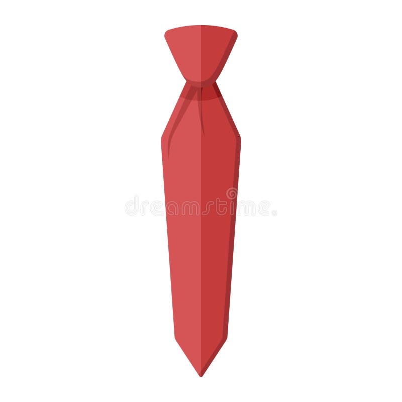 Vector Flat Design Red Tie stock vector. Illustration of collar - 231668151