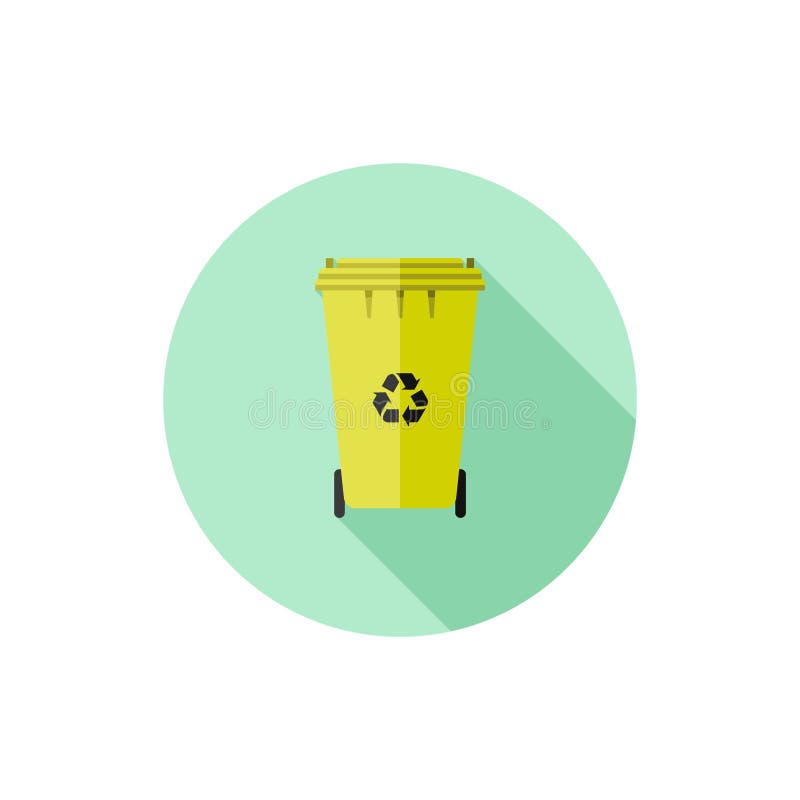 Yellow 3D recycling logo stock illustration. Illustration of paper ...