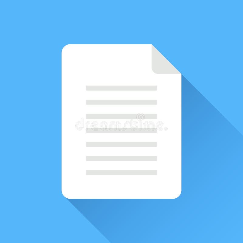 Flat New Document Vector Open File Symbol Stock Vector - Illustration ...