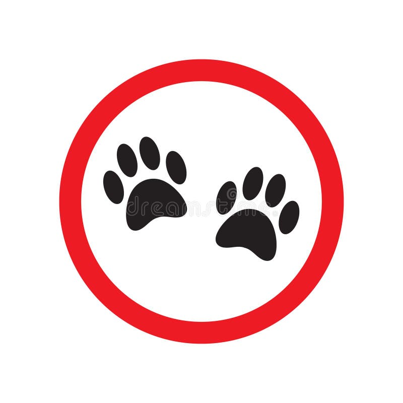 Dog Paw Stop Stock Illustrations – 372 Dog Paw Stop Stock Illustrations ...
