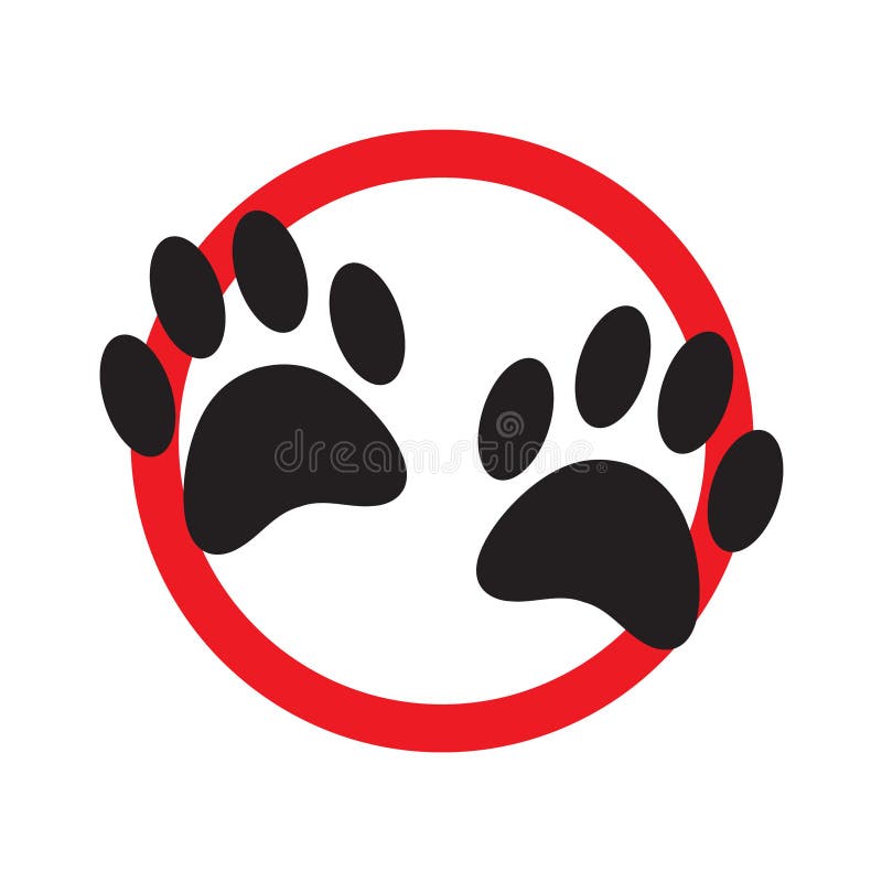 Dog Paw Stop Stock Illustrations – 372 Dog Paw Stop Stock Illustrations ...