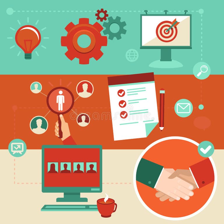 Vector Flat Employment Infographics Elements Stock Vector ...