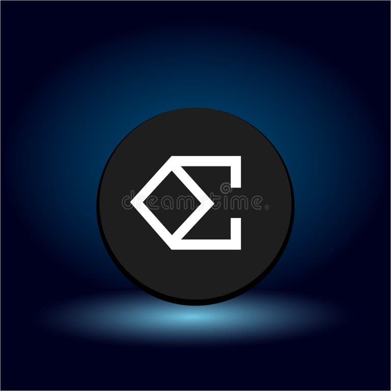 Vector Flat Ethena ENA Token Symbol on Blue Background Editorial Stock ...