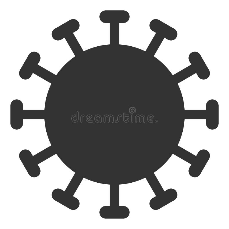 Vector Flat Flu Virus Icon stock illustration. Illustration of ...