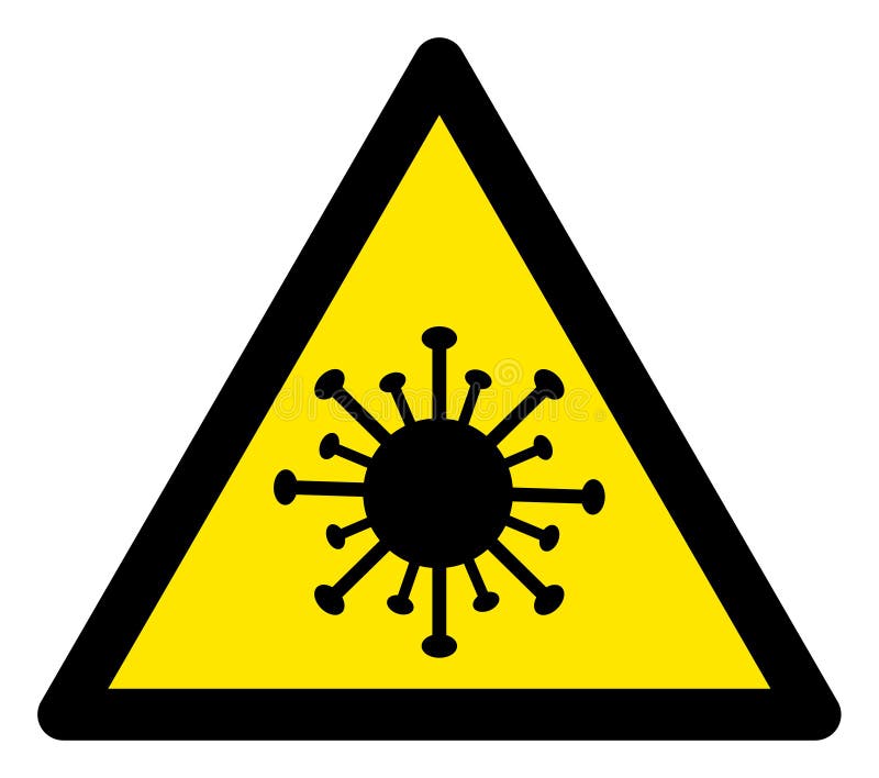 Vector Flat Flu Virus Warning Icon Stock Illustration - Illustration of ...