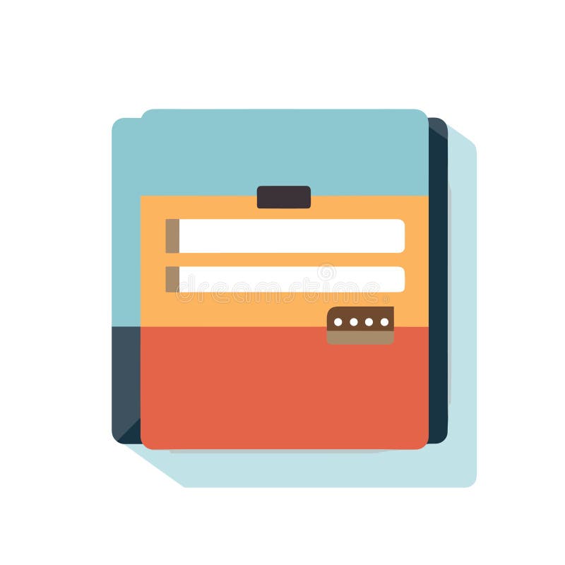 Vector of a Flat Folder Icon in a Minimalist Style Stock Vector ...