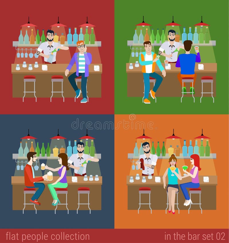 Girl Counter Bar Stock Illustrations – 557 Girl Counter Bar Stock ...