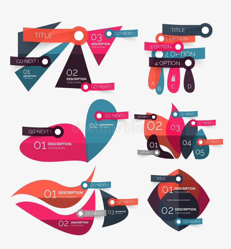 Vector Flat Geometric Shape Infographic Stock Vector - Illustration of ...