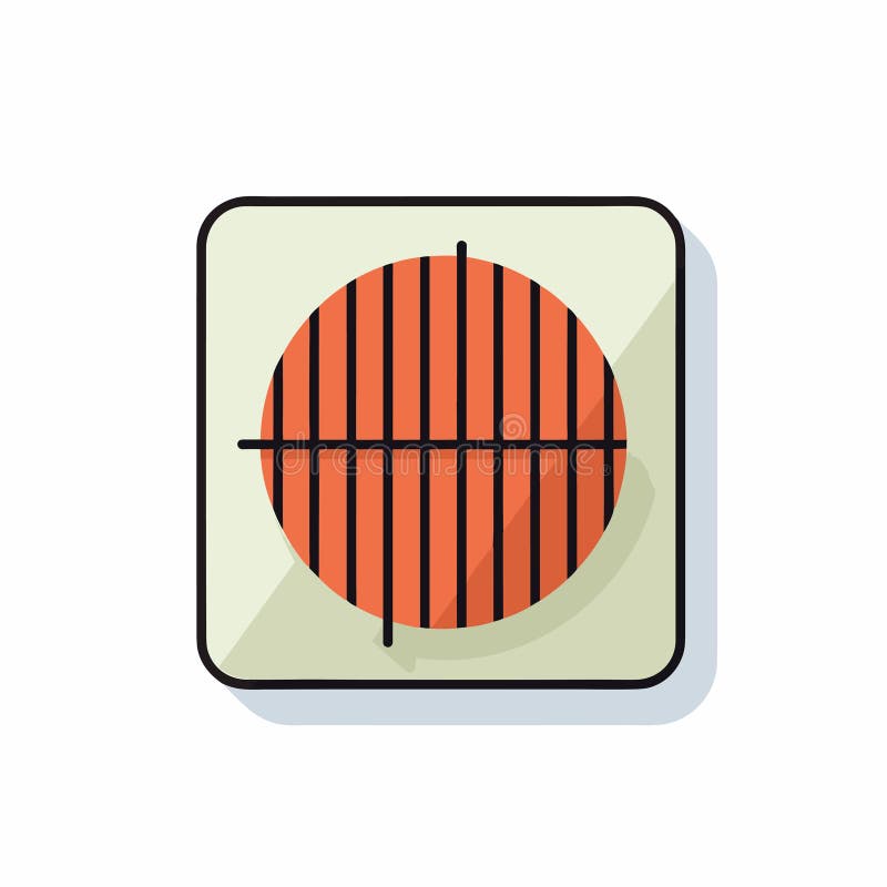Vector of a Flat Grill Icon on a White Background Stock Vector ...