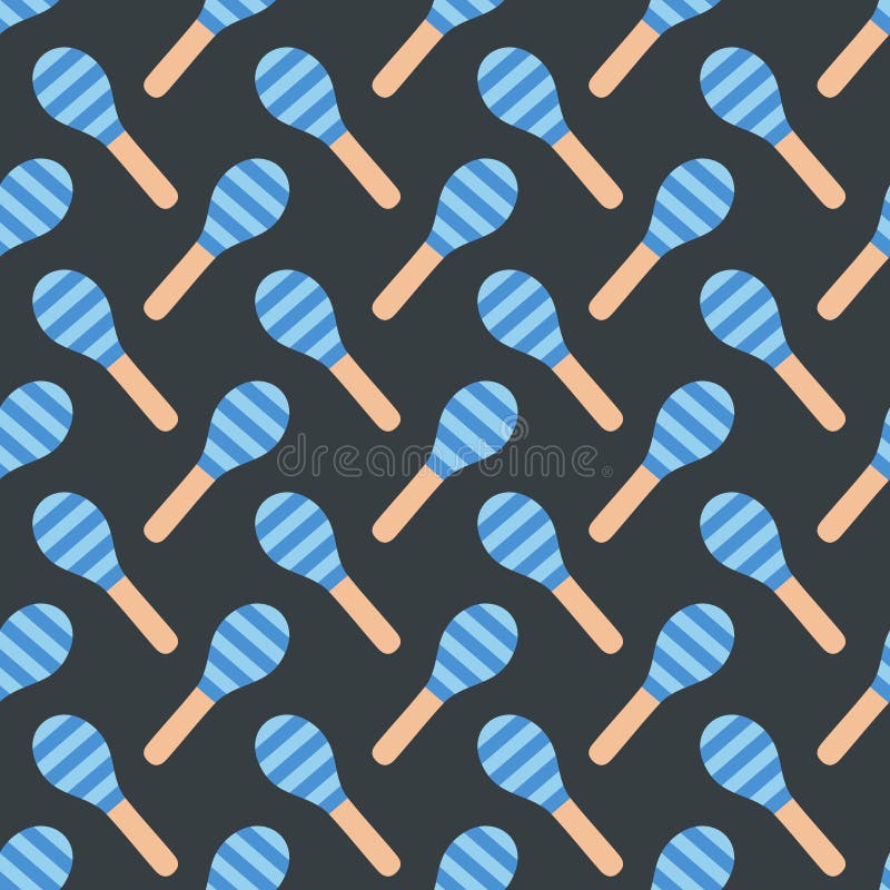 Vector Flat Hand Drawn Seamless Pattern with Maracas Stock Vector ...