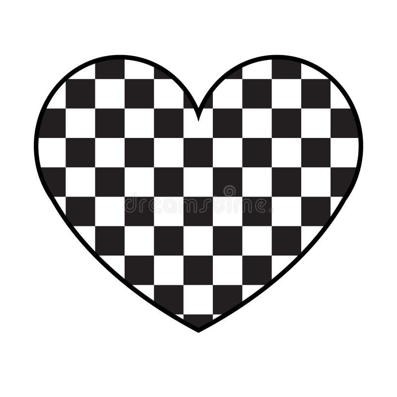 Checkered Heart Pattern stock vector. Illustration of love - 16997300
